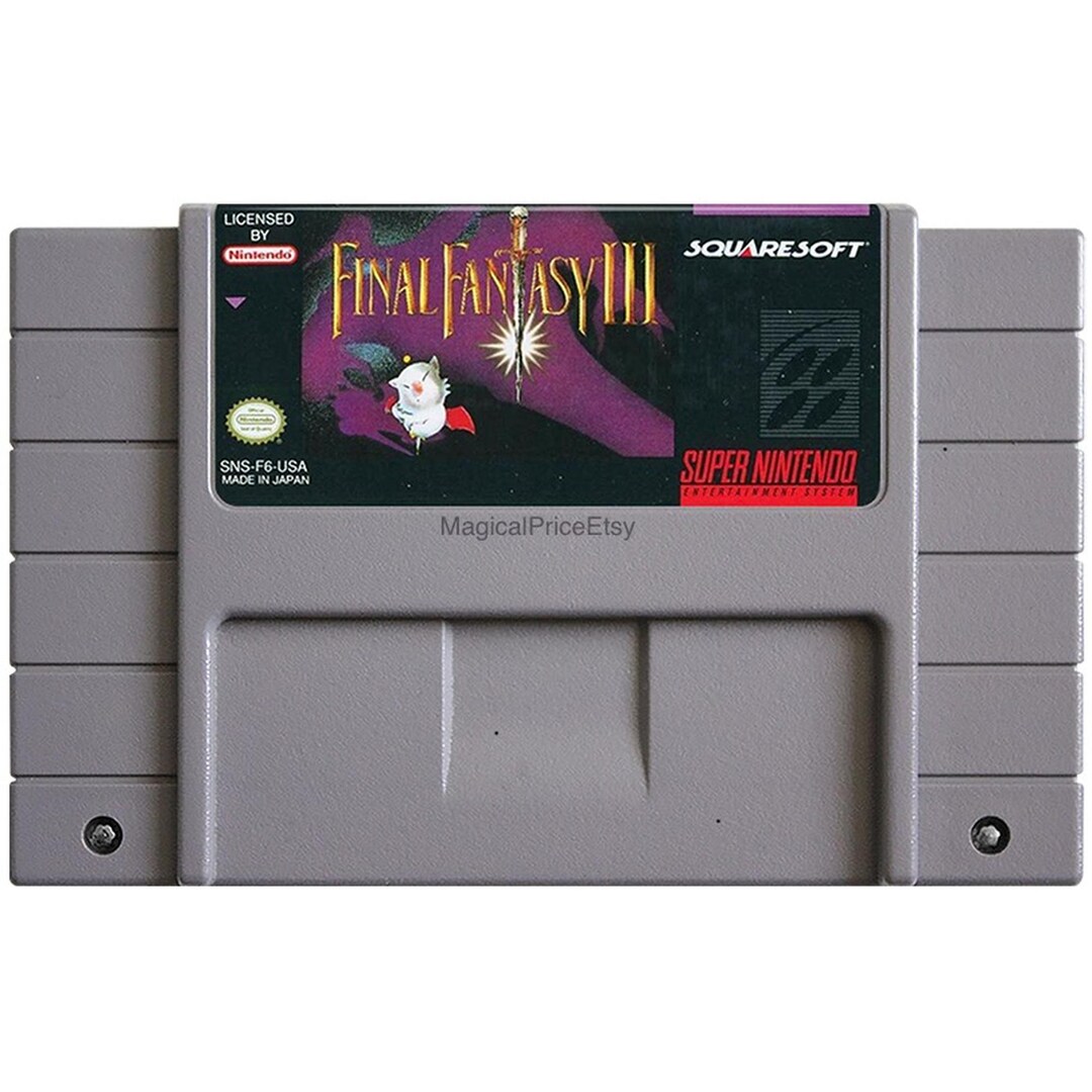 Final Fantasy III SNES Cartridge | New US Version | Super Nintendo Game ...