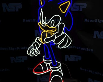 Sonic the Hedgehog LED Neon Sign - Etsy