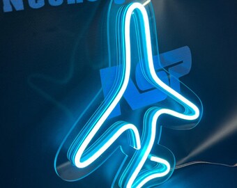Air Plane Neon Sign, Airplane Led Light, Plane Sign, Plane Night Light ...