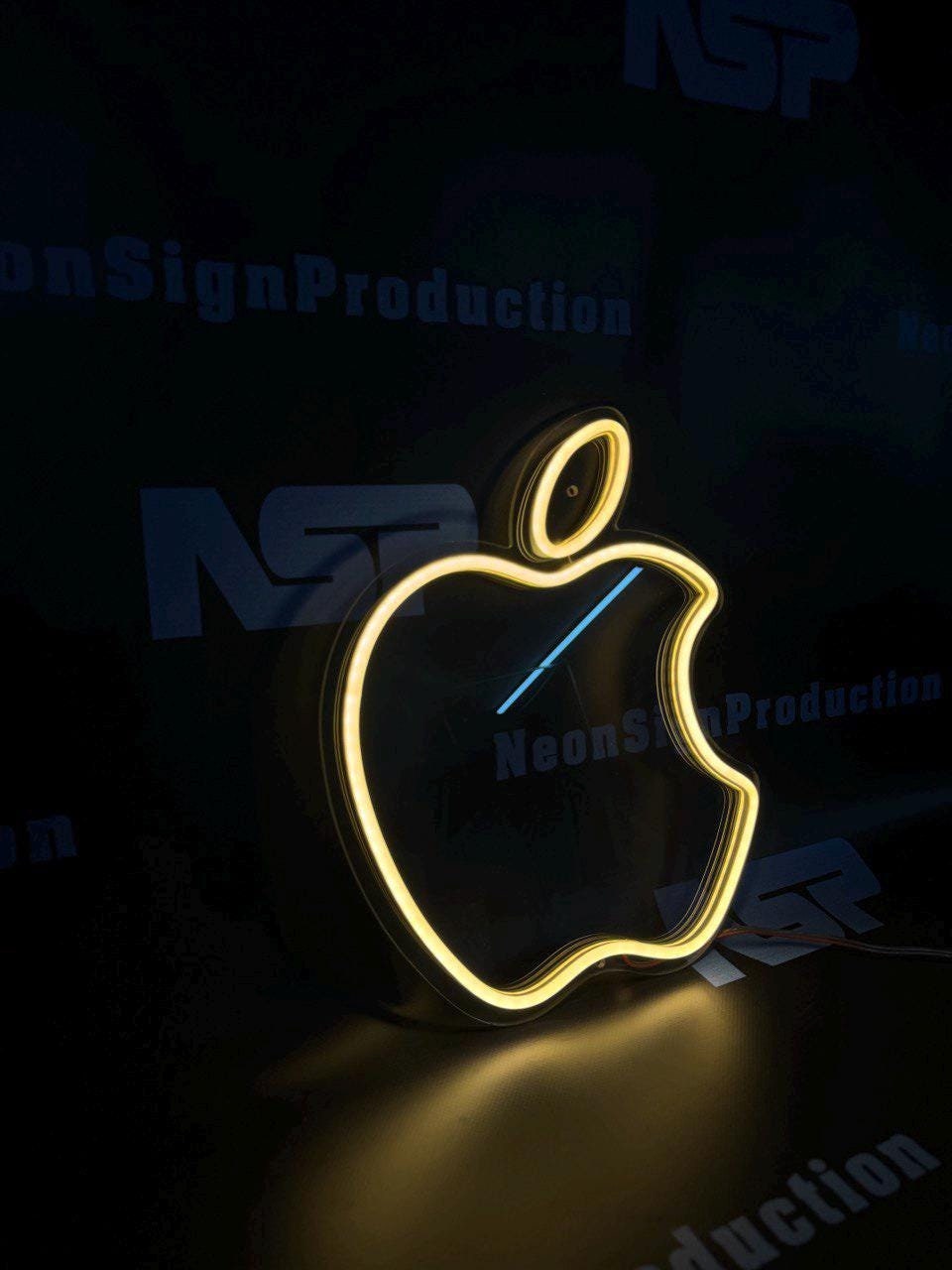 Apple Logo LED Neon Sign,apple Led Sign, Apple Led Sign, Wall Decor ...