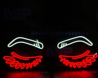Eyelashes Neon Sign, Lashes Neon Sign, Lashes Led Light, Lashes Led ...