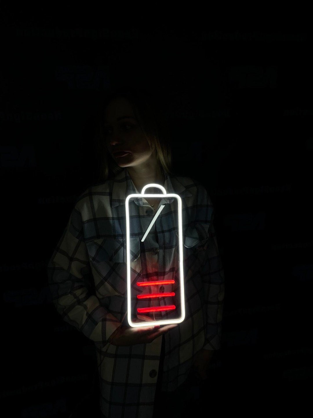 Battery Neon Sign, Battery Light up Sign, Battery Led Sign, Low Battery ...