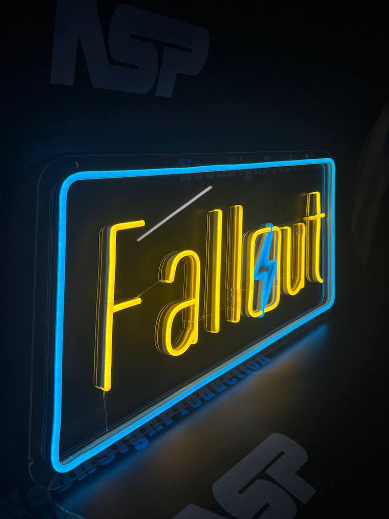 Fallout Neon Sign, Fallout Led Sign, Fallout Sign, Fallout Logo Sign ...