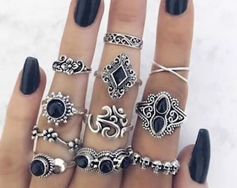 Gothic Ring Set | Etsy