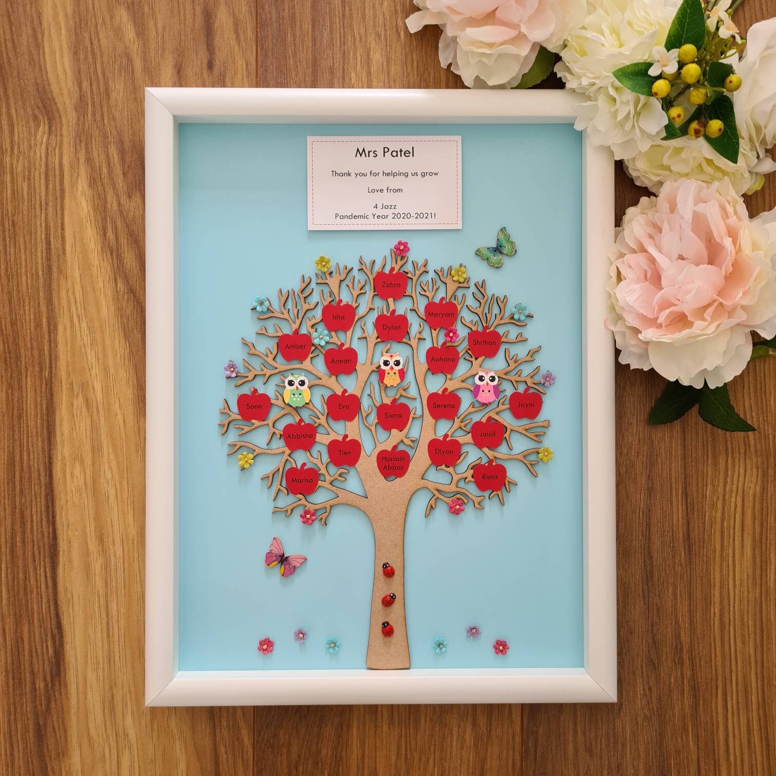 Teacher Class Tree Thank You Teacher Family Tree Teachers - Etsy UK