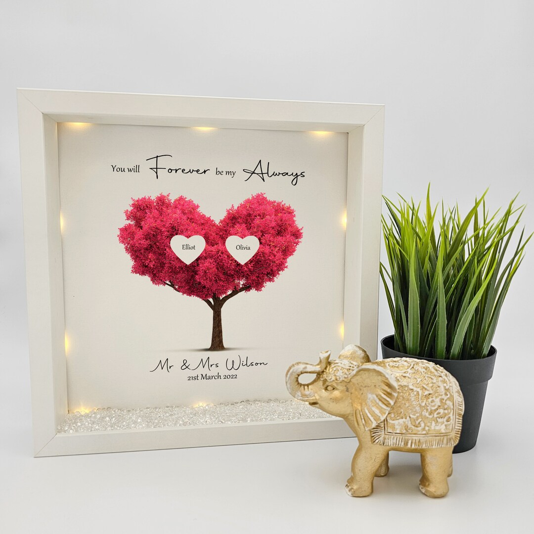 Personalised Family Tree Frame Engagement Gift, Valentine Gift, Couples ...
