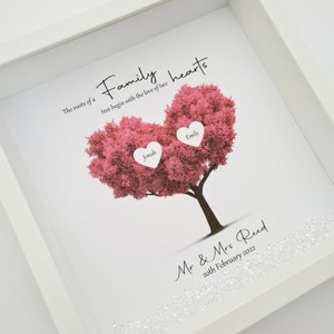 Personalised Family Tree Frame - Engagement Gift, Valentine Gift ...