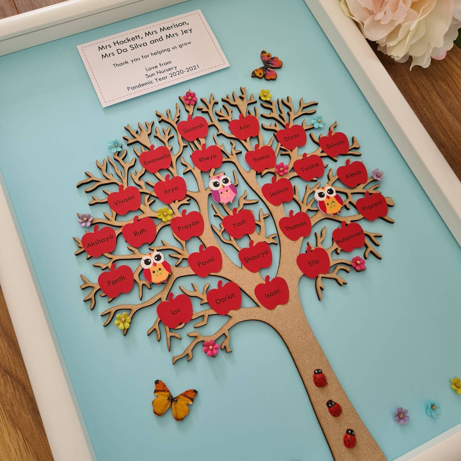 Teacher Class Tree Thank You Teacher Family Tree Teachers - Etsy UK