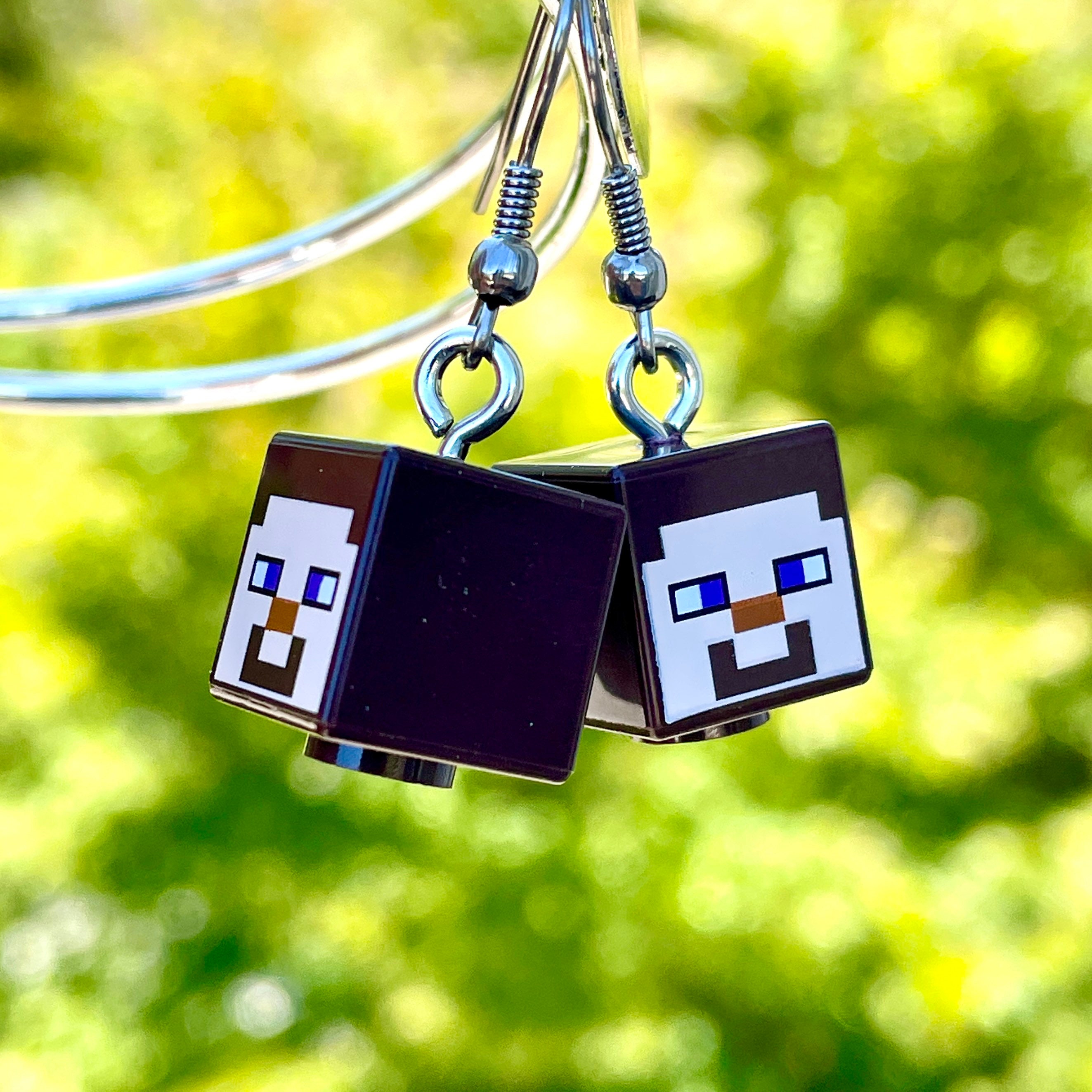 Steve Brick Earrings Minecraft Theme Hypoallergenic and Lightweight ...