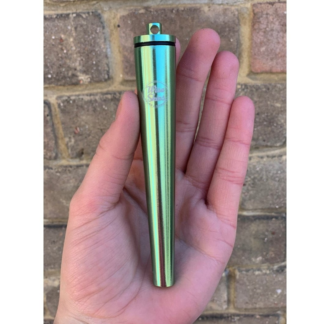 Green Metal Joint Holder Doob Tube Key Ring Water Resistant Smoking ...