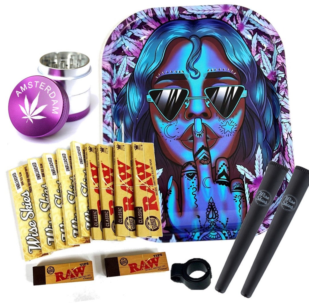 Purple Rolling Tray Set Raw Rolling Papers Custom Rolling Bundle - Etsy