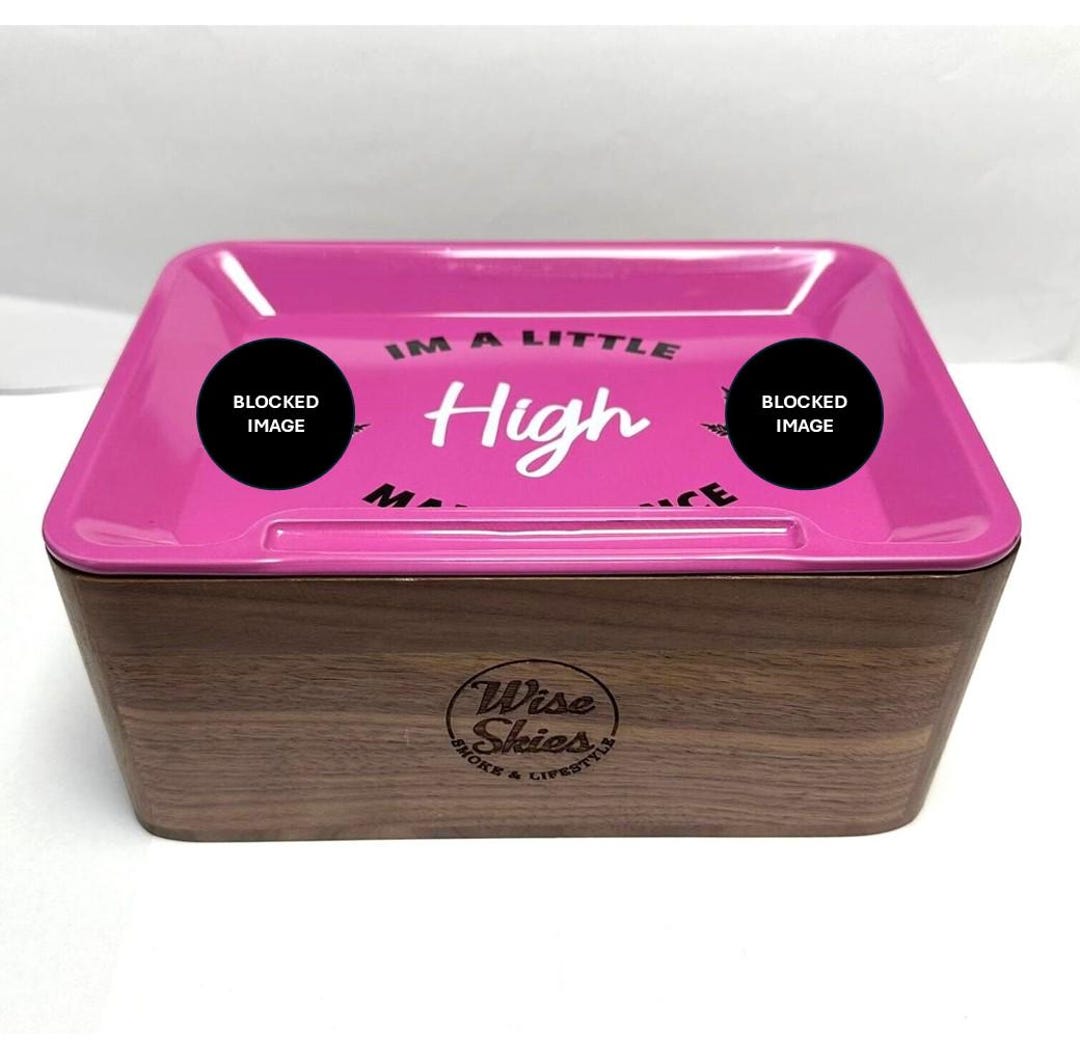Im a Little High Maintenance Rolling Box Set Stash Box Walnut Wood ...