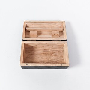 RAW OCB Black Wooden Rolling Box Set Rollers Box Hamper Gift Handmande ...