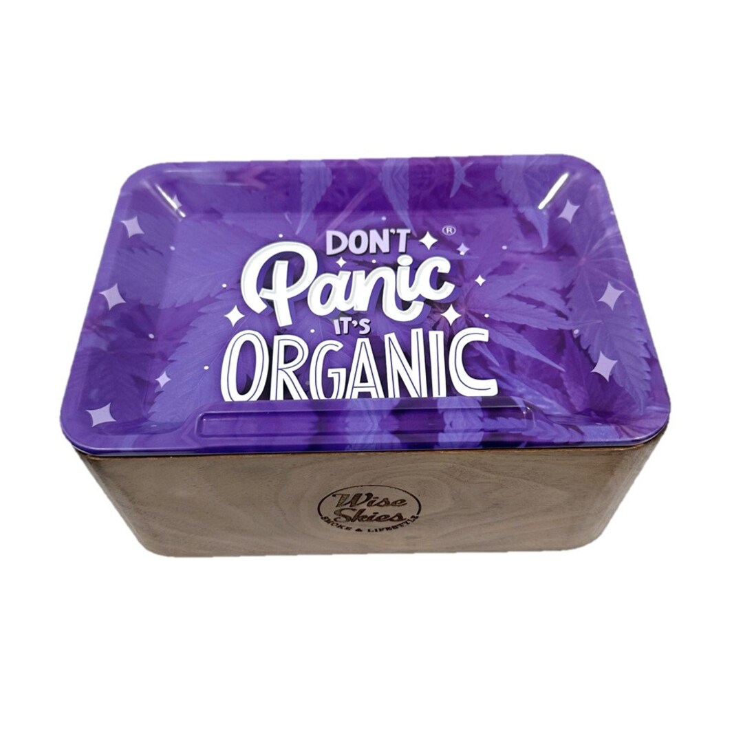 Dont Panic Purple Walnut Tray Rolling Box Set - Etsy
