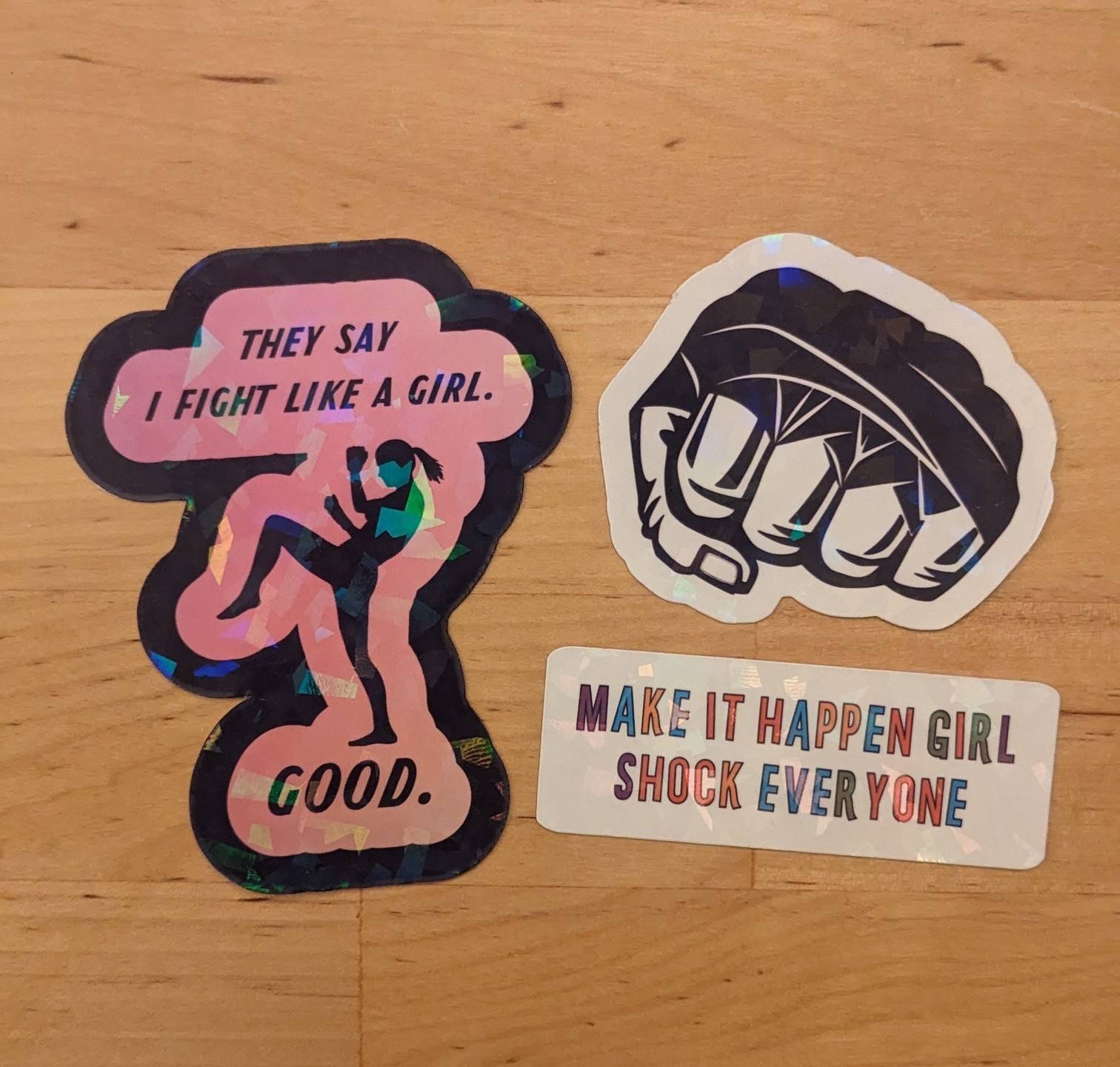 Vinyl Martial Arts Holographic Sticker Water Resistant MMA BJJ Adhesive ...