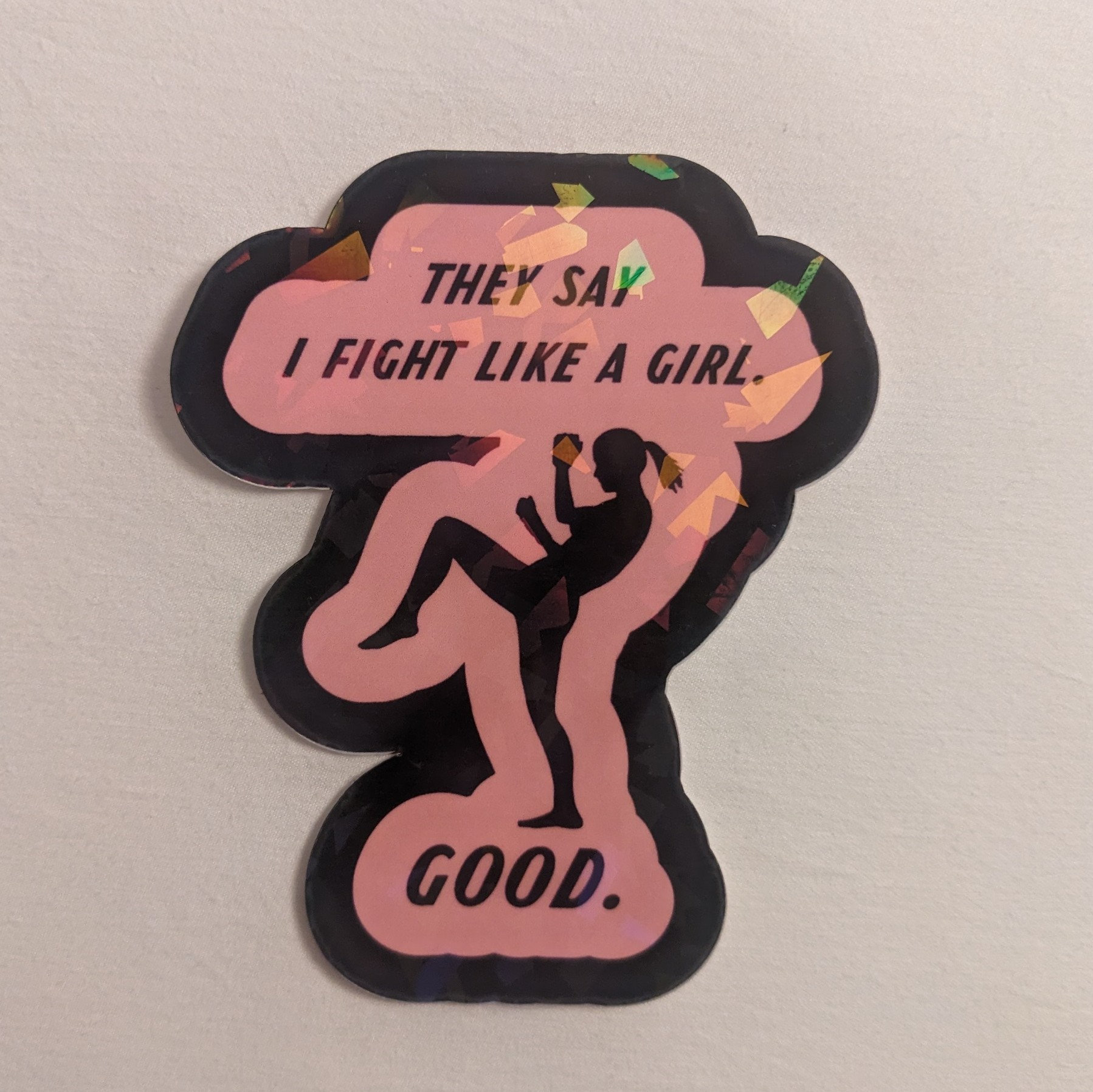 Vinyl Martial Arts Holographic Sticker Water Resistant MMA BJJ Adhesive ...