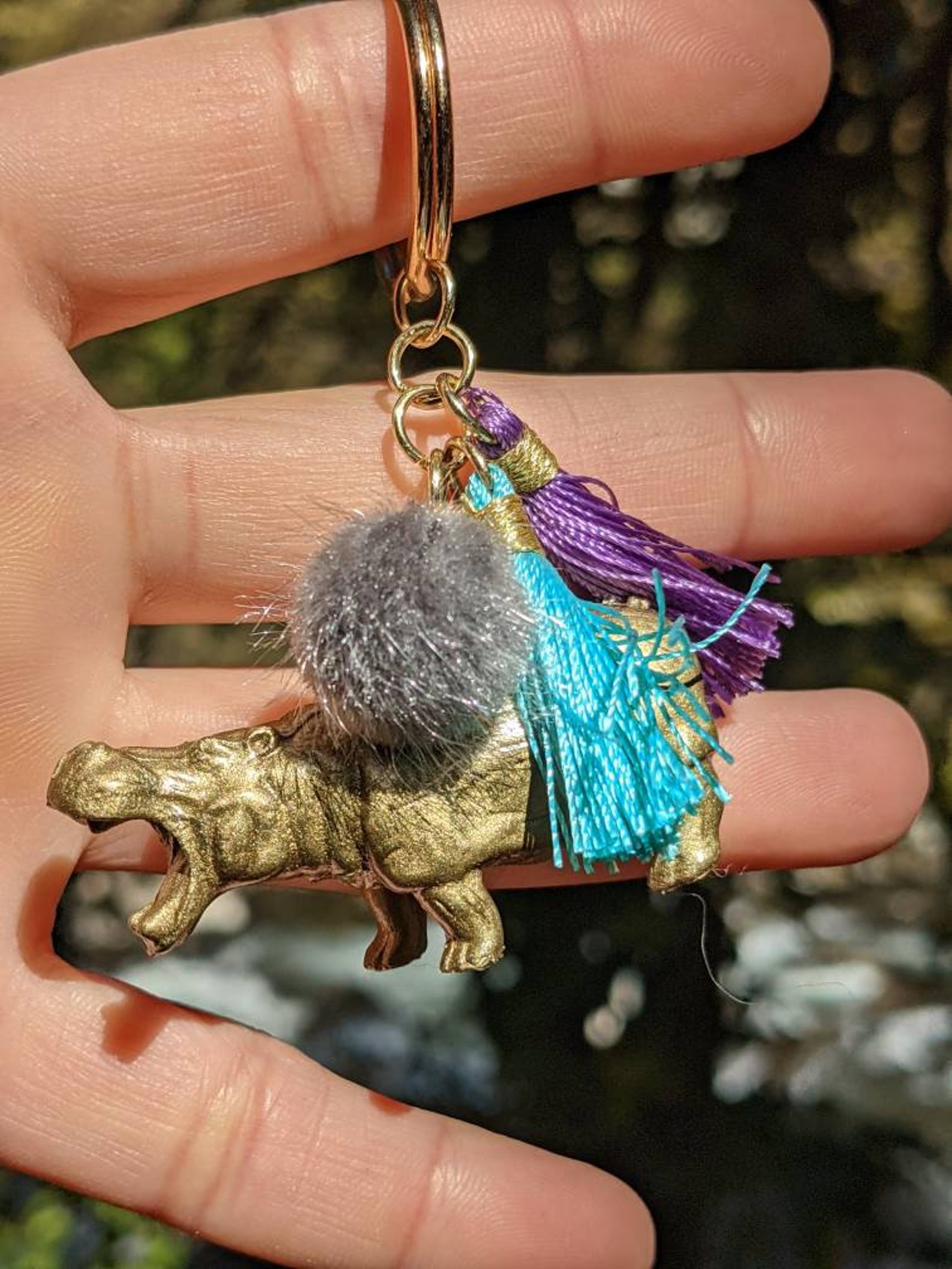 Gold Safari Animal Key Chain/fun and Funky Colorful Animal Key Chain - Etsy