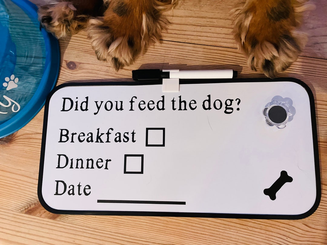 Did You Feed the Dog Whiteboard/ Magnet - Etsy