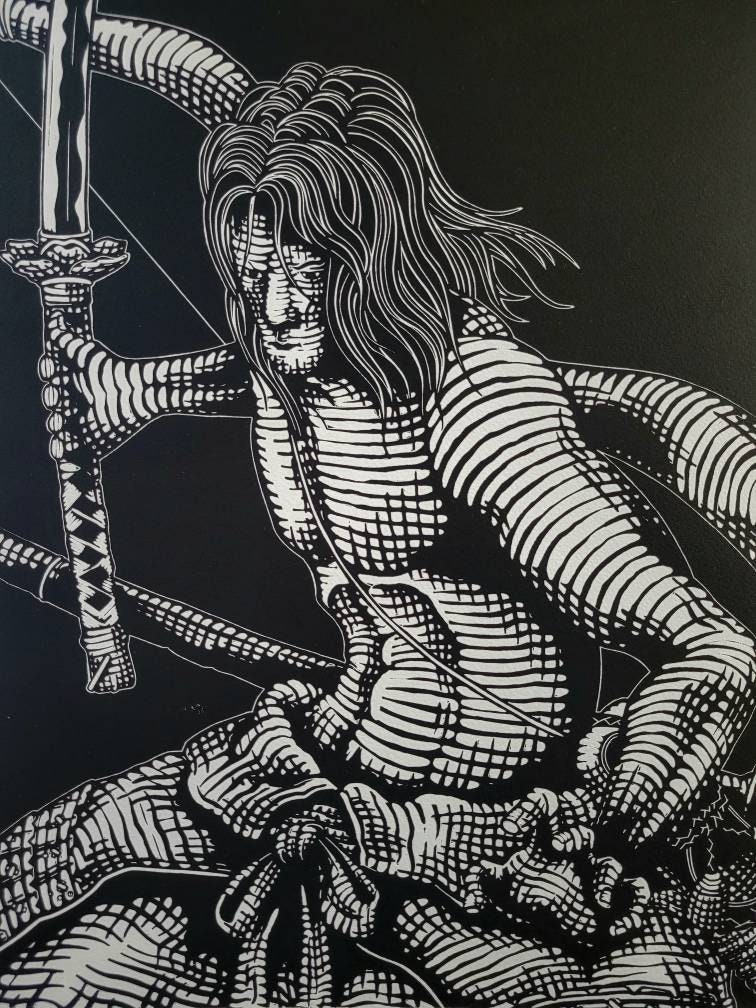 GENICHIRO, WAY of TOMOE - Sekiro - Handmade Linoprint - Etsy