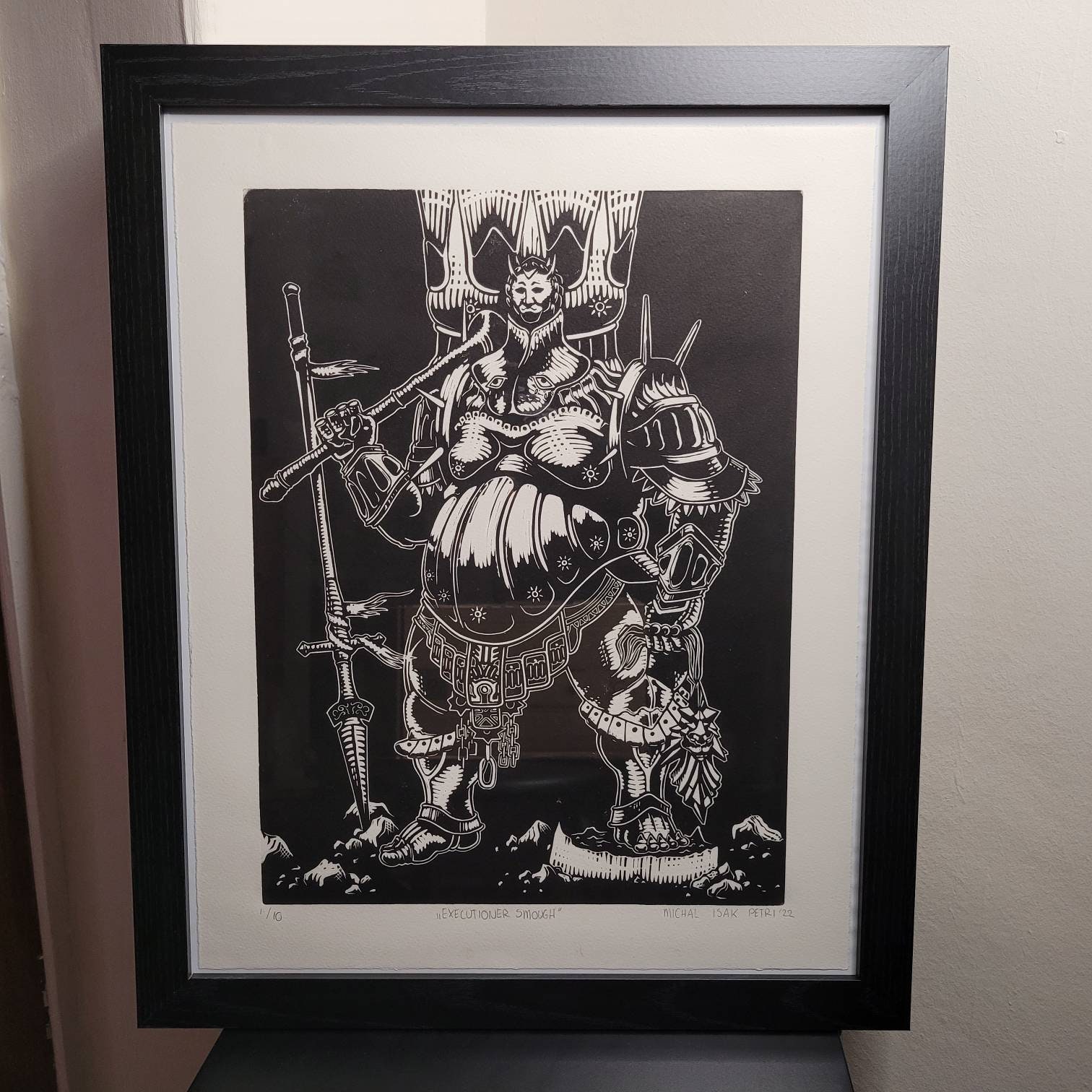 EXECUTIONER SMOUGH Dark Souls Handmade Linoprint | Etsy