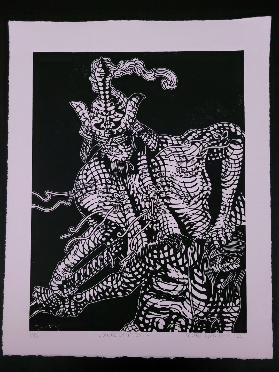 SWORD SAINT ISSHIN - Sekiro - Handmade Linoprint - Etsy