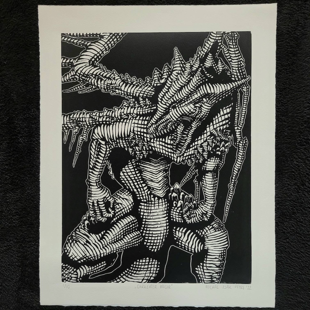 DARKEATER MIDIR - Dark Souls 3 - Handmade Linoprint - Etsy