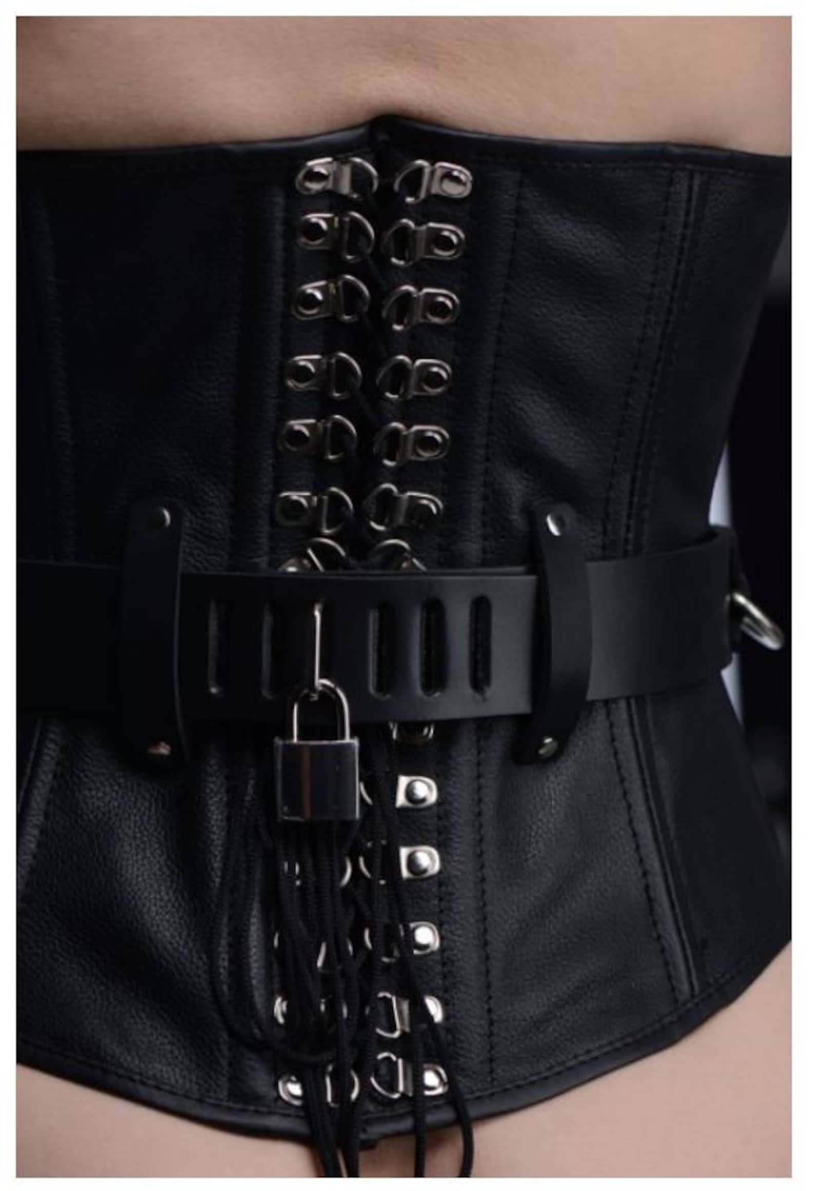 Strict Leather Locking Corset Bondage Intimate Sexy Kinky Etsy