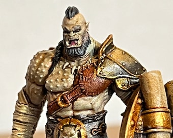 Orc Orog / Half-orc Fighter Barbarian DND Resin 28mm Scale Dungeons ...