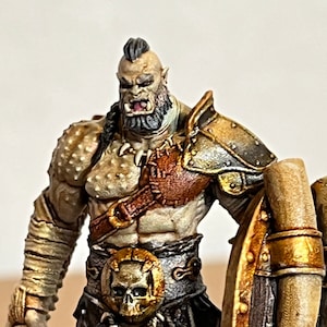 Orc Orog / Half-orc Fighter Barbarian DND Resin 28mm Scale Dungeons ...