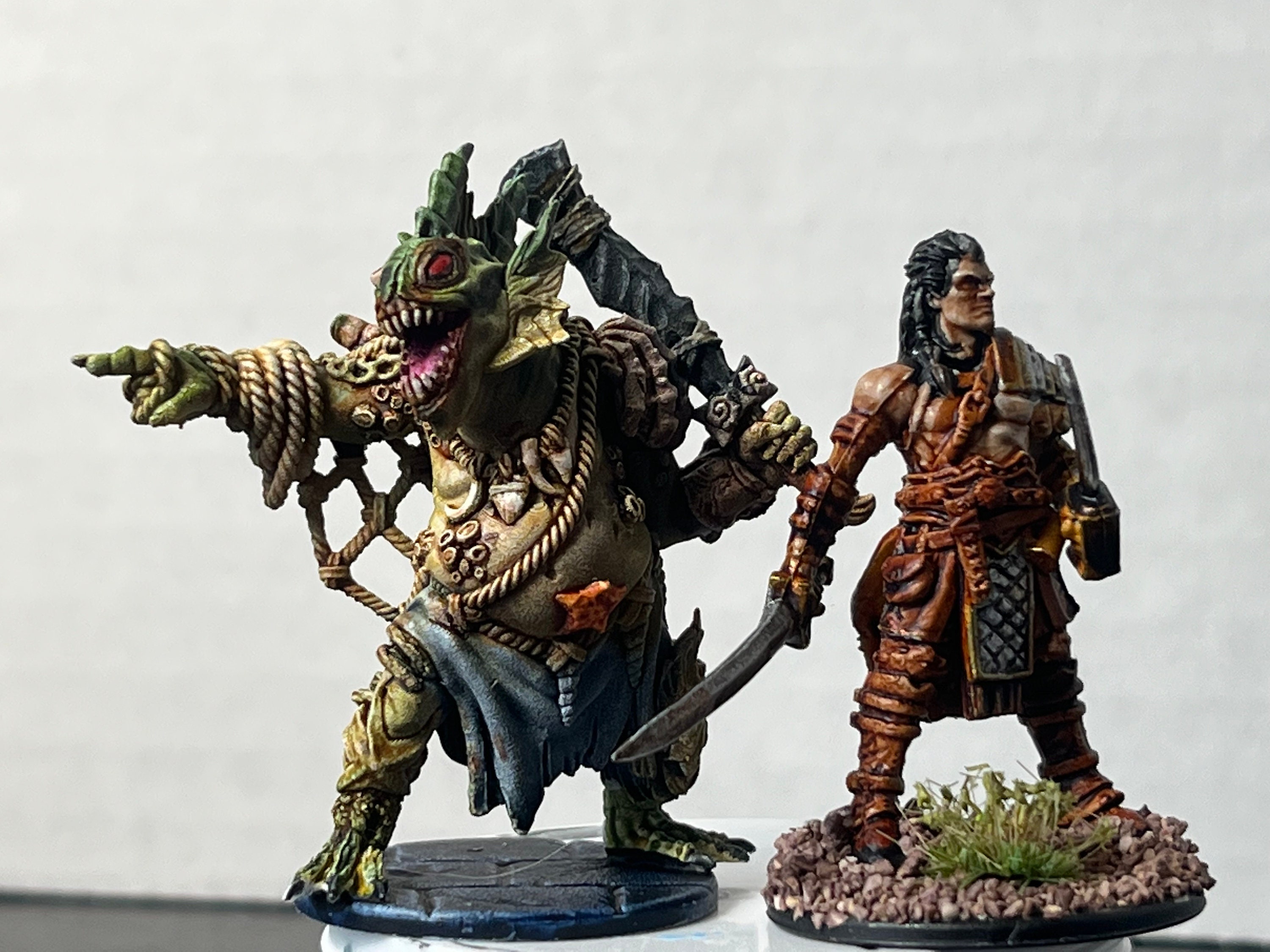Kuo-toa Sahuagin Deep One Warrior DND, Resin 28mm Scale Dungeons ...