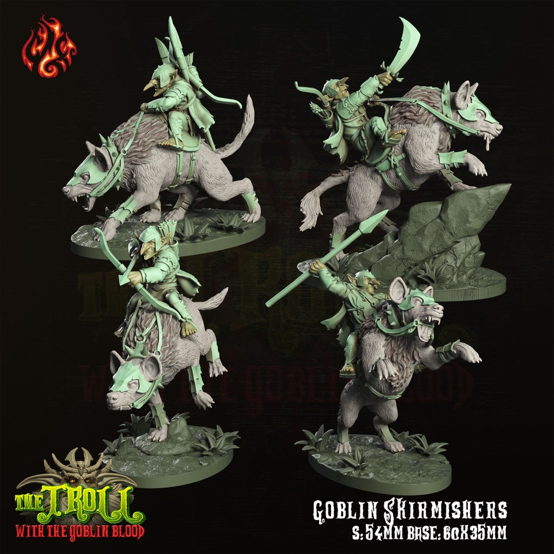 Goblin Skirmishers | Worg Riders | Resin | Painted or Unpainted ...