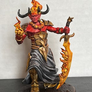 Pro Painted Efreeti/devil/demon/elemental DND Resin, 28mm Scale ...
