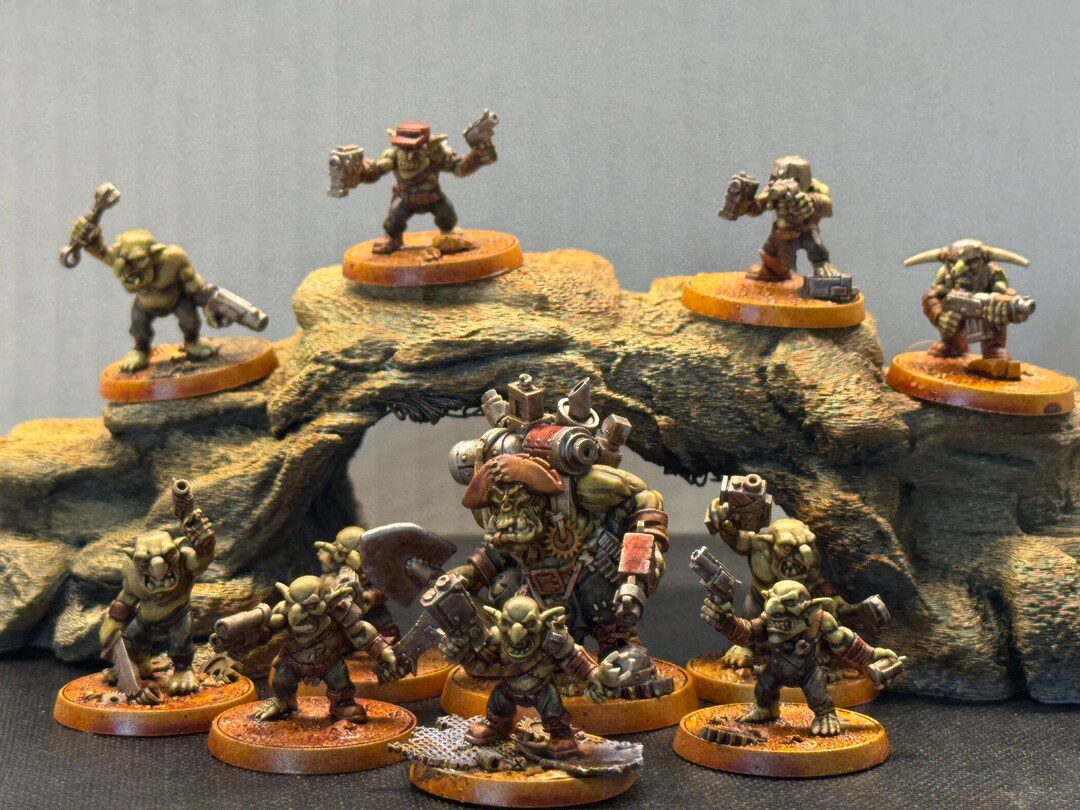 Grim Dark Orc Runts / Goblins (10 + Boss Orc) (resin Print) - Etsy