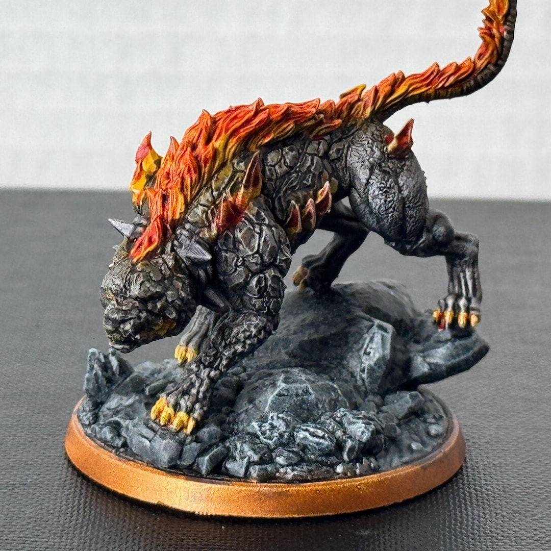 Fire Giant Hellhound | Resin | Painted or Unpainted | 32mm and 75mm - Etsy