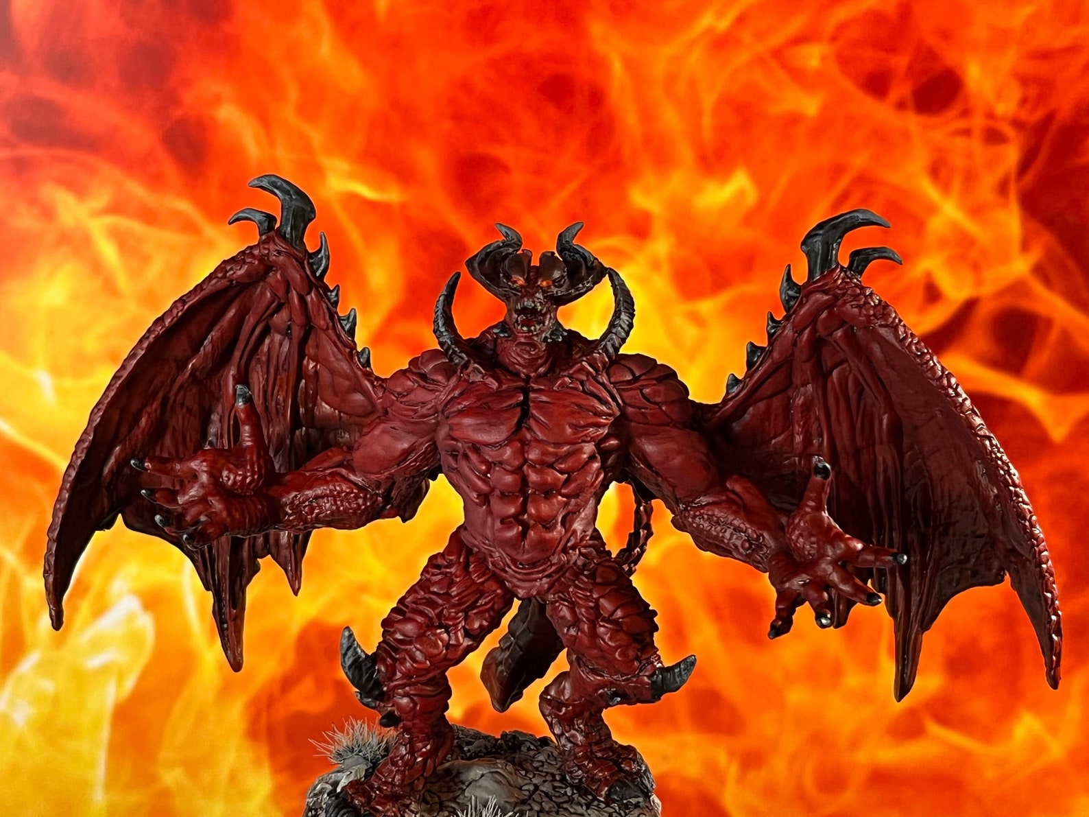 Pro Painted Pit Devil Demon DND Wizkids Nolzurs 28mm Scale | Etsy