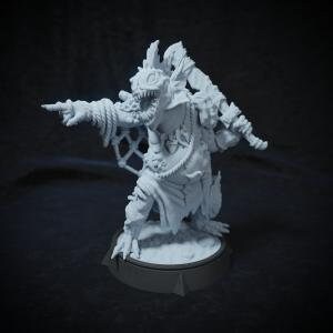 Kuo-toa Sahuagin Deep One Warrior DND, Resin 28mm Scale Dungeons ...