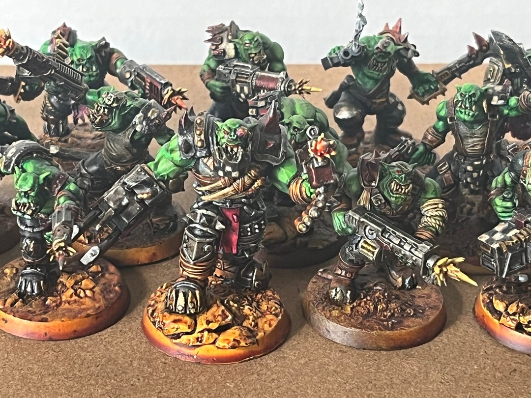Ork Boyz Mob With Nob Boss Warhammer 40k Resin Proxy - Etsy