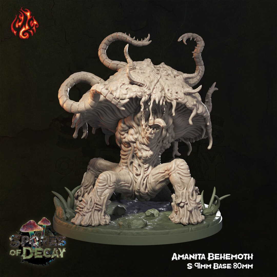 Aminita Behemoth | Resin | Painted or Unpainted | 80mm - Etsy