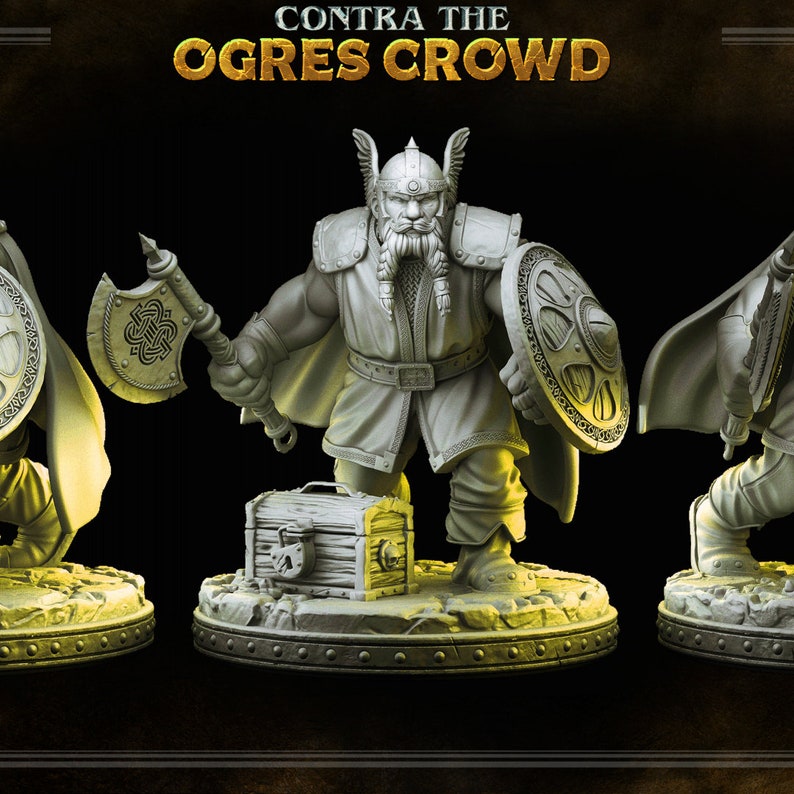 Azaghal | Dwarf Fighter/paladin | Resin | Painted or Unpainted | 32mm ...