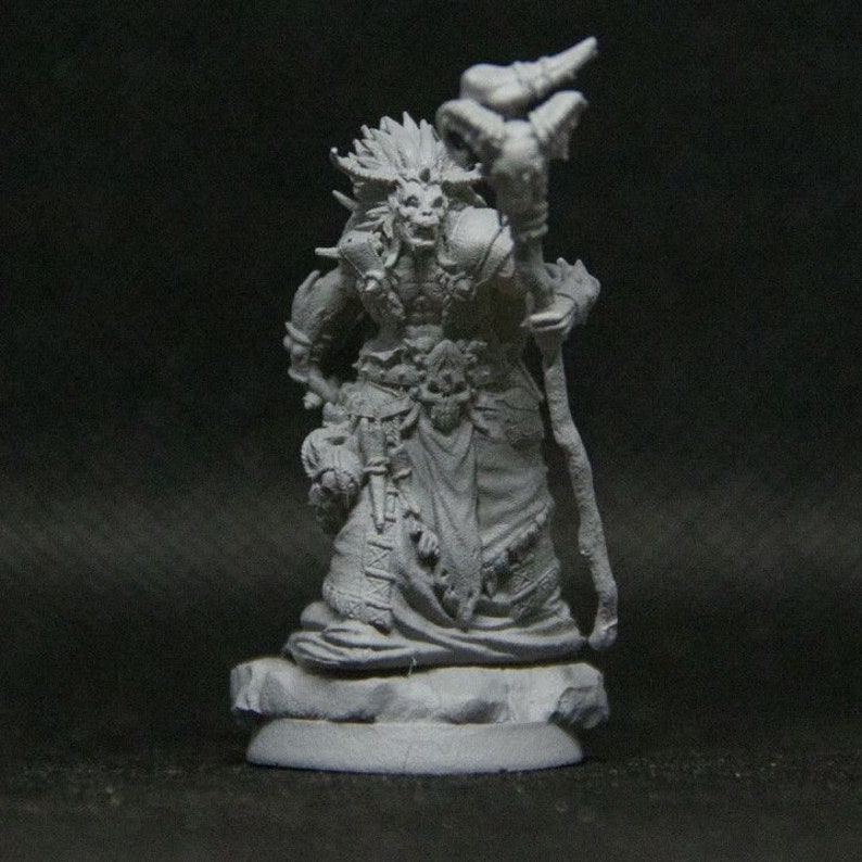 Orc Orog / Half-orc Shaman DND Resin 28mm Scale Dungeons & Dragons ...