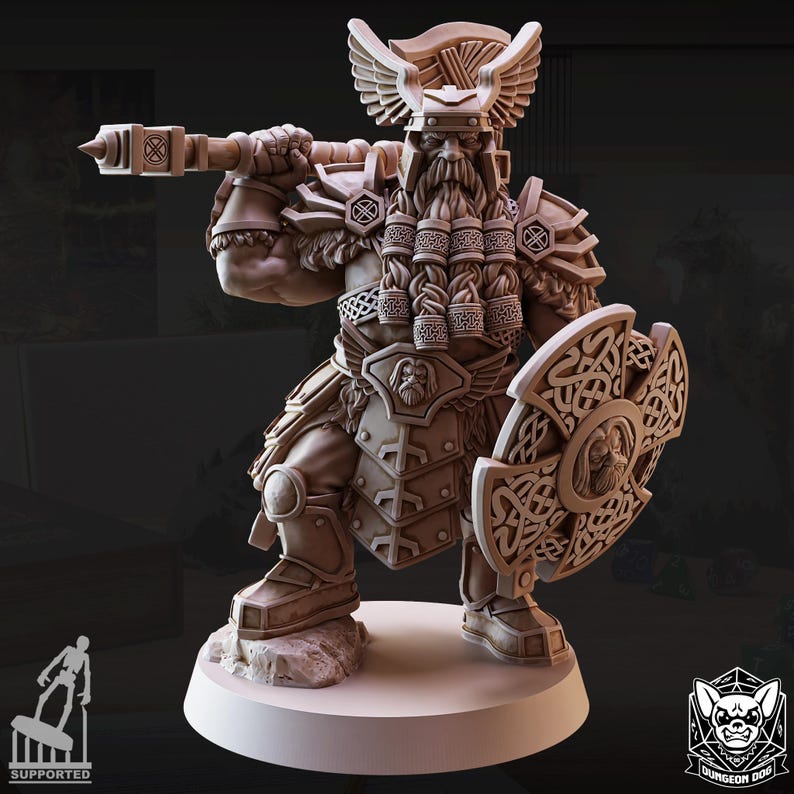 Dwarf Commander | Resin | Painted or Unpainted | 32mm | Dnd Miniatures ...