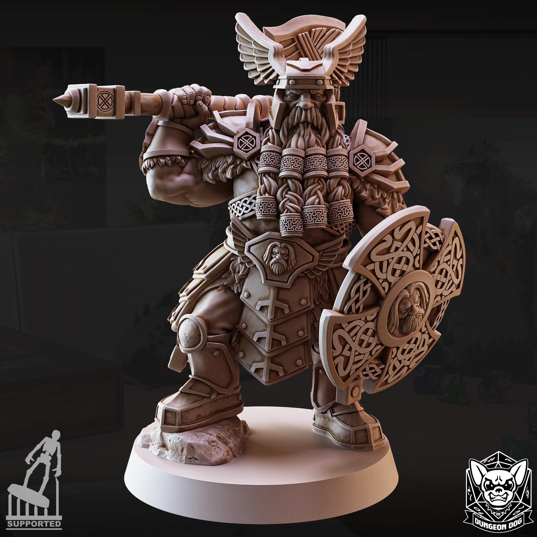Dwarf Commander | Resin | Painted or Unpainted | 32mm | Dnd Miniatures ...