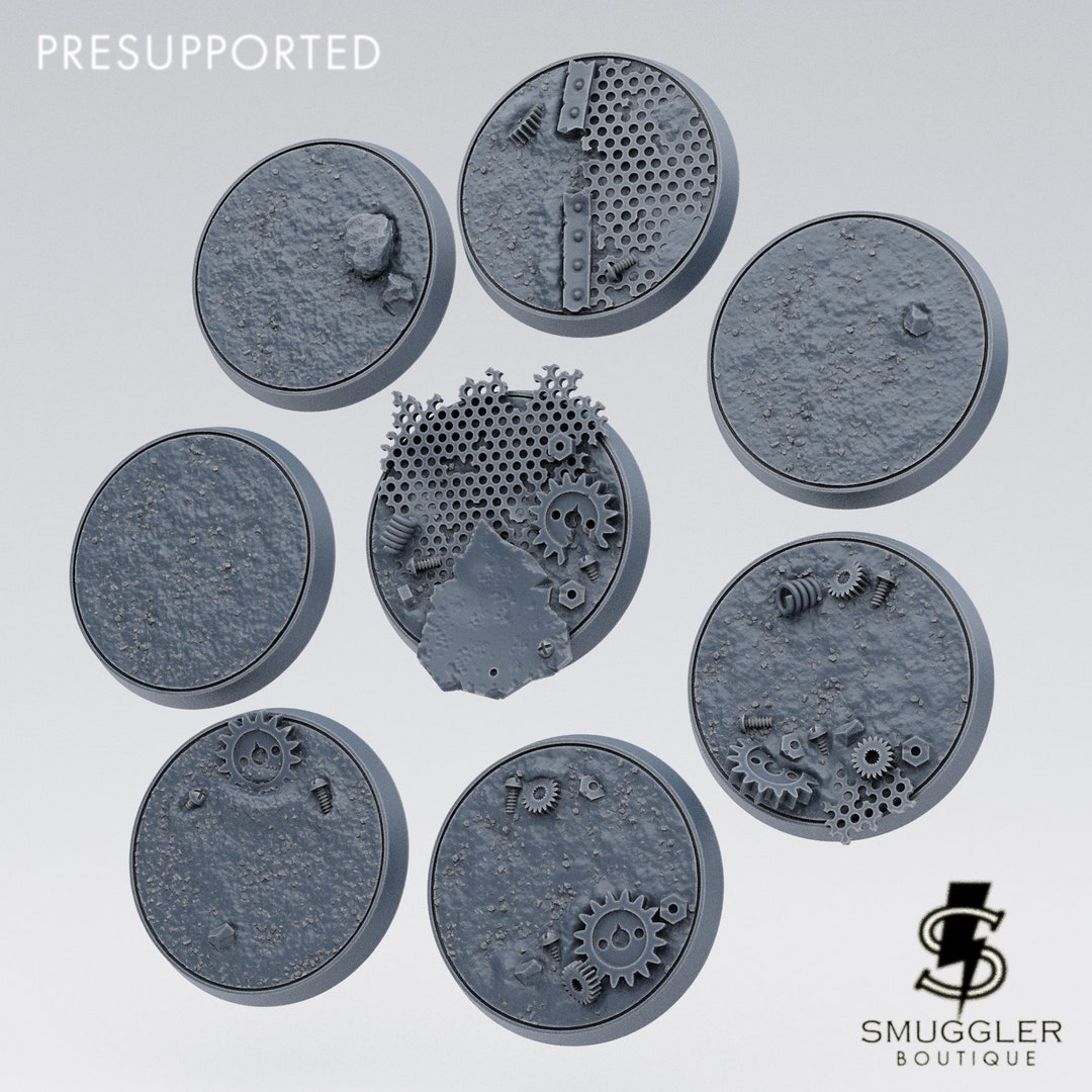 Ork/wasteland 32mm Bases - Warhammer 40k | Desert Scrap Bases - Etsy