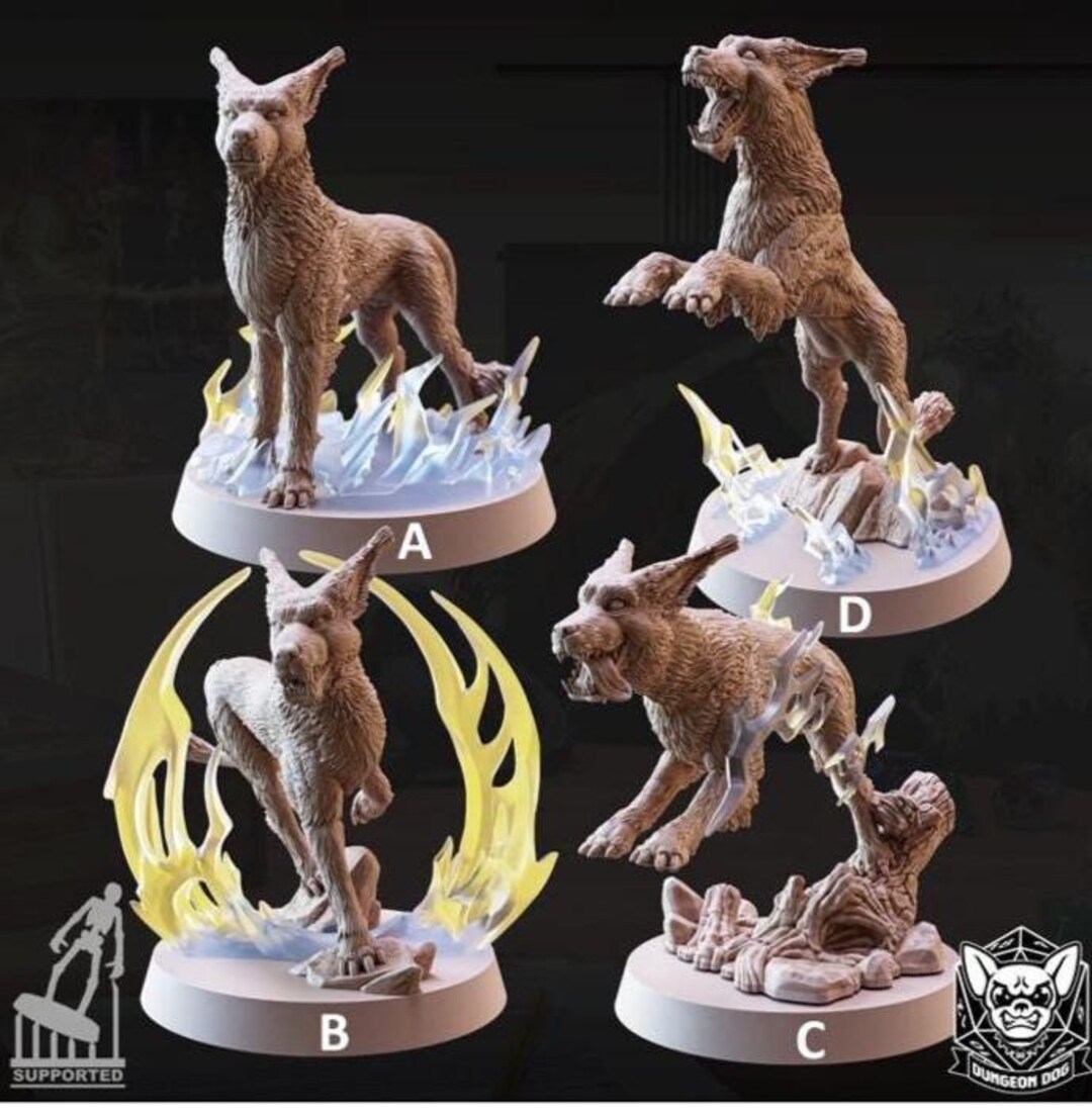Blink Dogs | Teleporting Dogs | Resin | Painted or Unpainted | 32mm ...