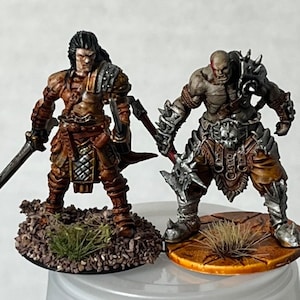 Orc Orog / Half-orc Fighter Barbarian DND Resin 28mm Scale Dungeons ...