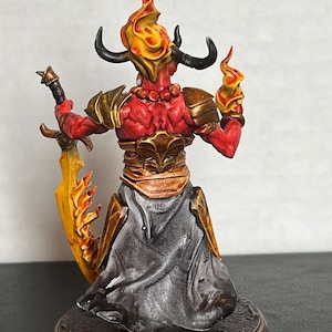 Pro Painted Efreeti/devil/demon/elemental DND Resin, 28mm Scale ...