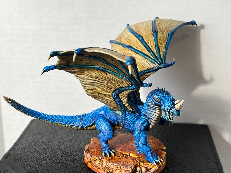 BLUE DRAGON | Adult Dragon | Painted & Unpainted | 32mm - Etsy