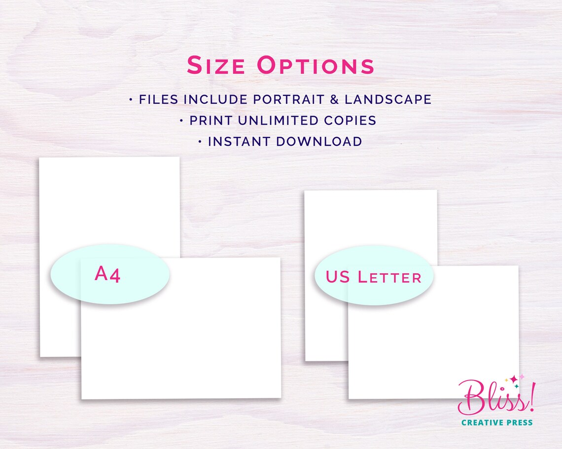 Blank Color Swatch Chart | 24 Colors | Portrait + Landscape | A4 + US ...