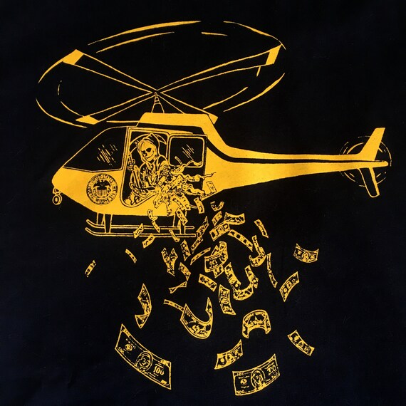 Helicopter Money Screen-printed Graphic Tee | Etsy