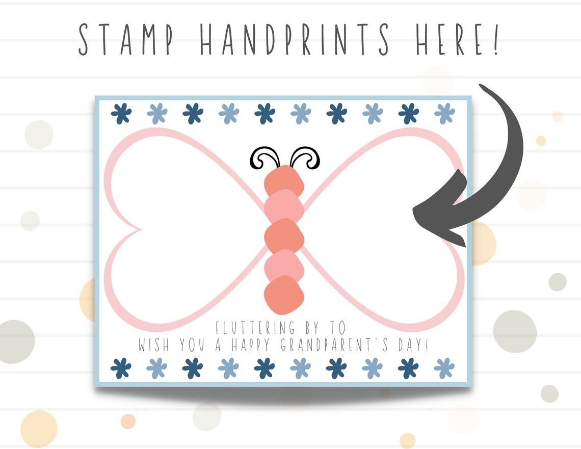 Grandparent's Day Craft Grandparent's Printable Handprint Craft for ...